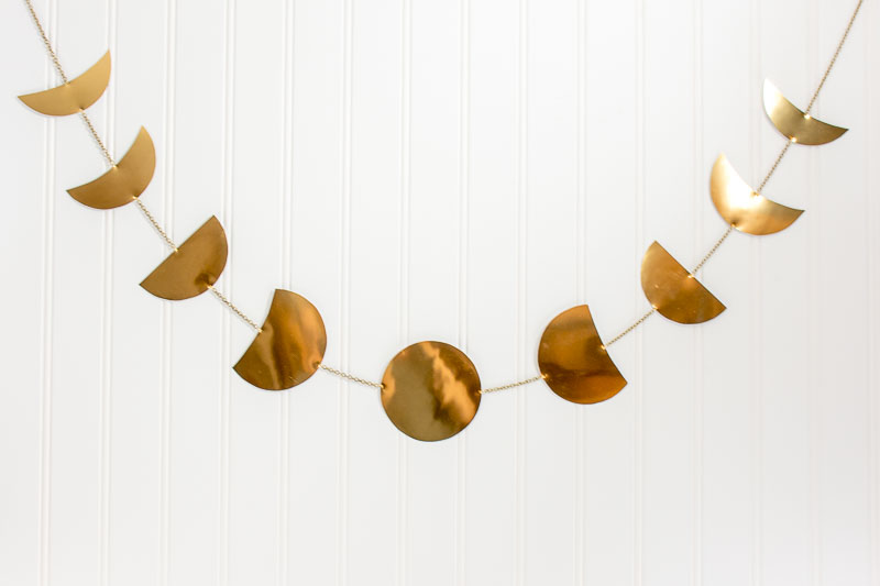 Easy Metal DIY Moon Phases Wall Hanging